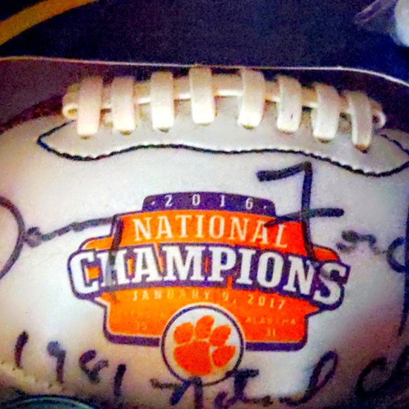 Clemson | Other | Signed Danny Ford 981 National Champions Ball Taj ...